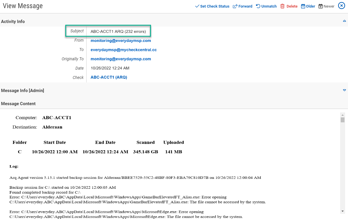 Regex Use in Checks • Help Guide • CheckCentral by Binary Fortress Software