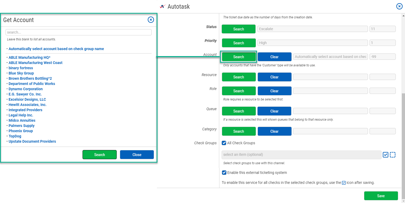Autotask Integration • Help Guide • Checkcentral By Binary Fortress