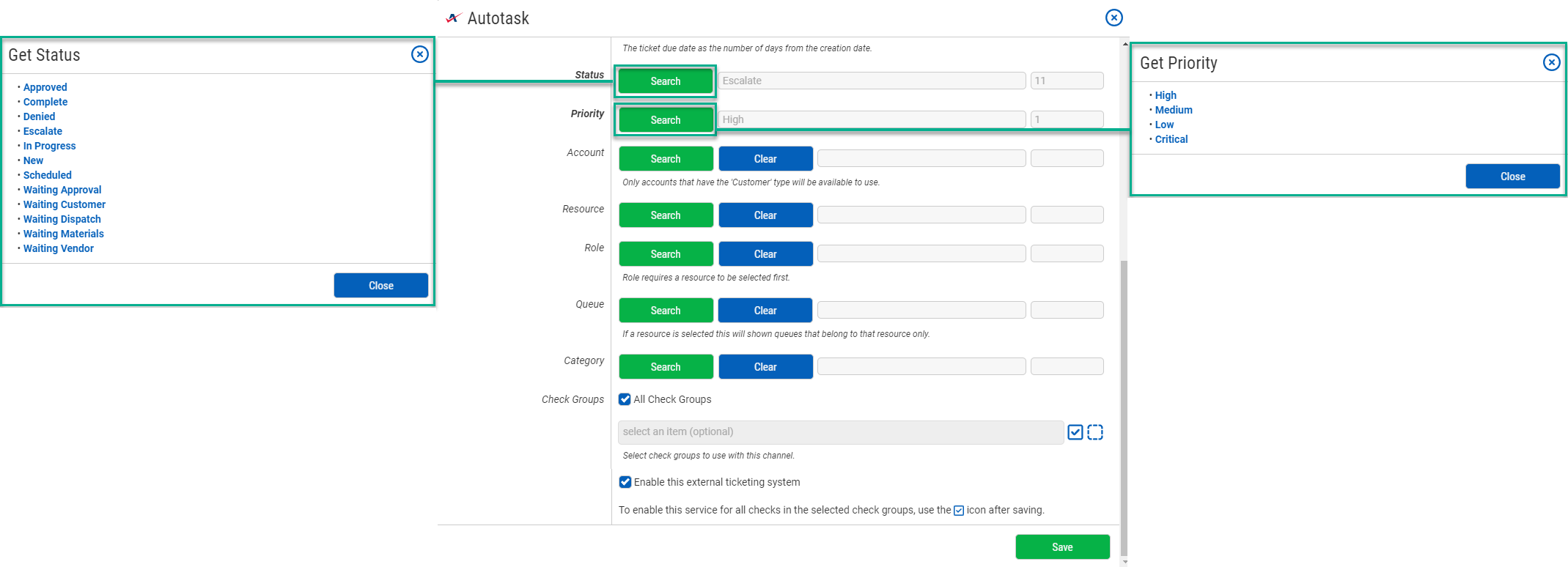 Autotask Integration • Help Guide • Checkcentral By Binary Fortress