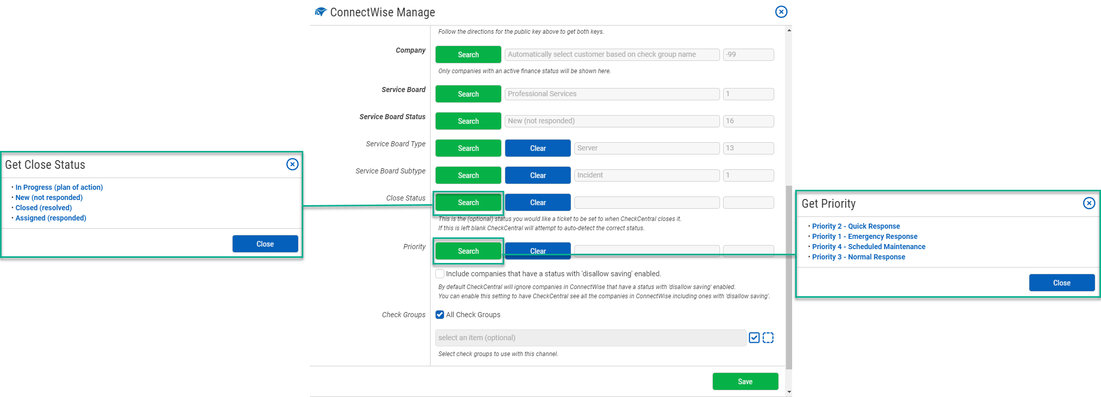 Connectwise Manage Integration • Help Guide • Checkcentral By Binary