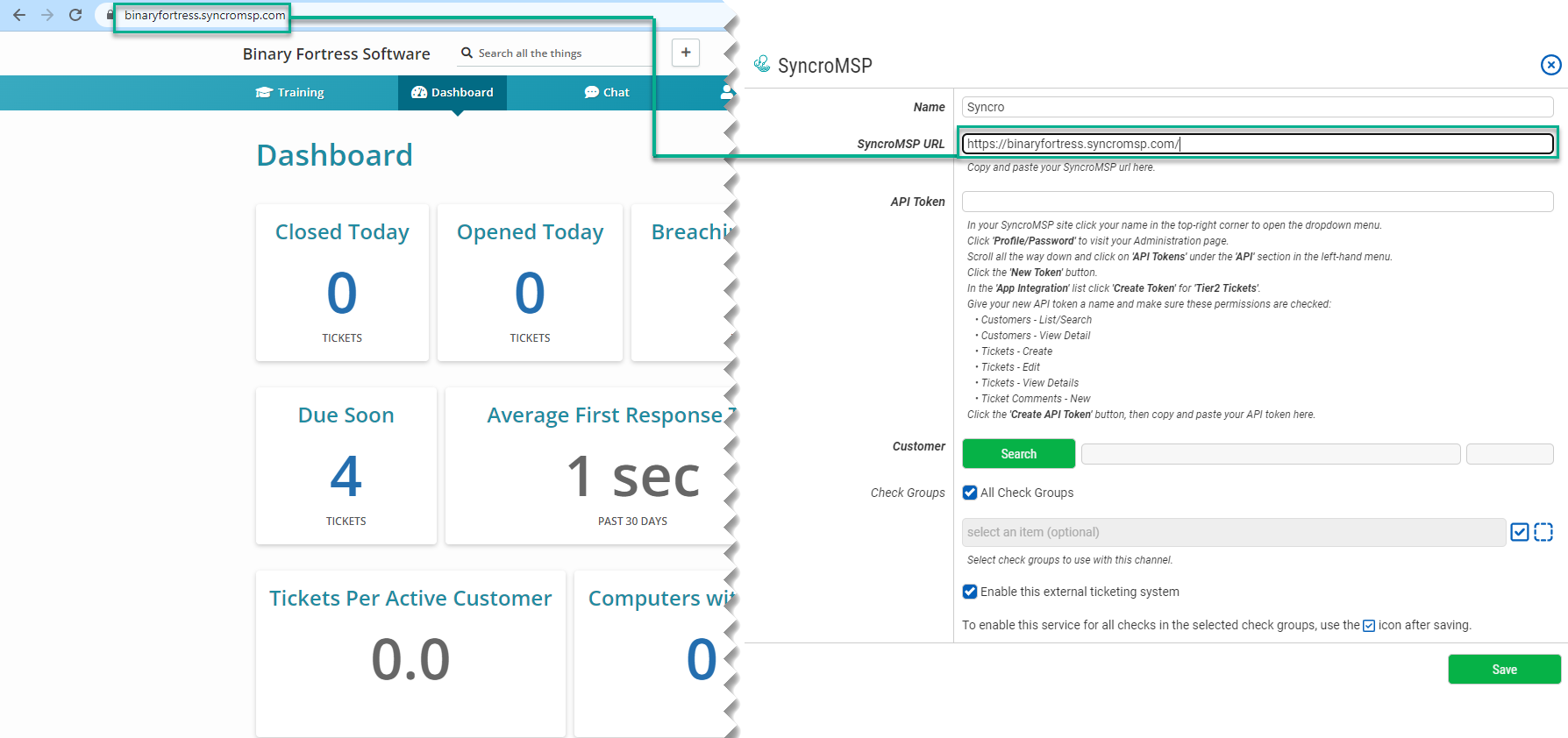 Syncro MSP Integration • Help Guide • CheckCentral by Binary Fortress ...